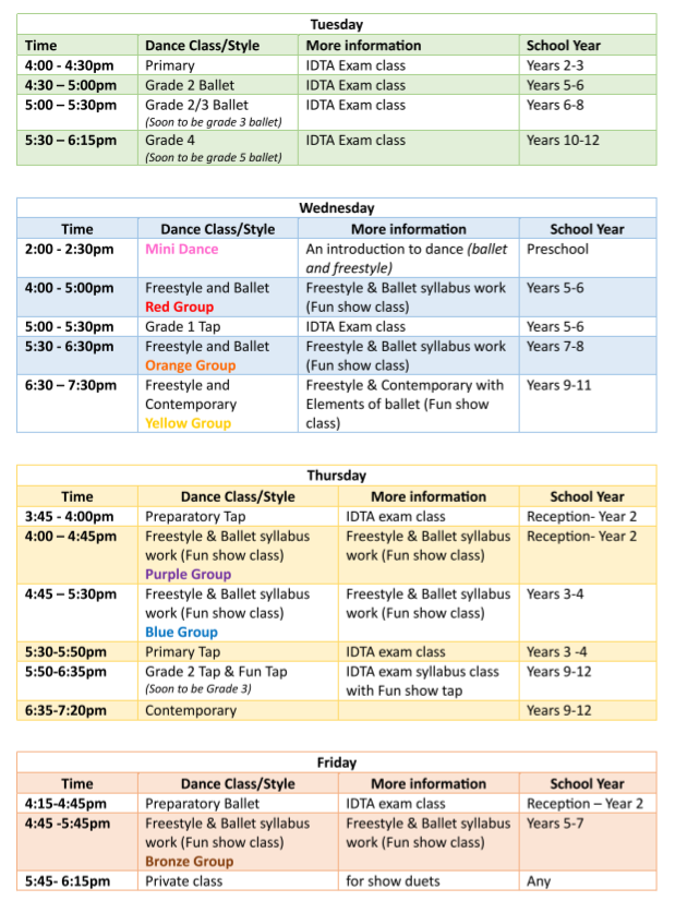 Dance Classes / Timetable – Let's Dance UK